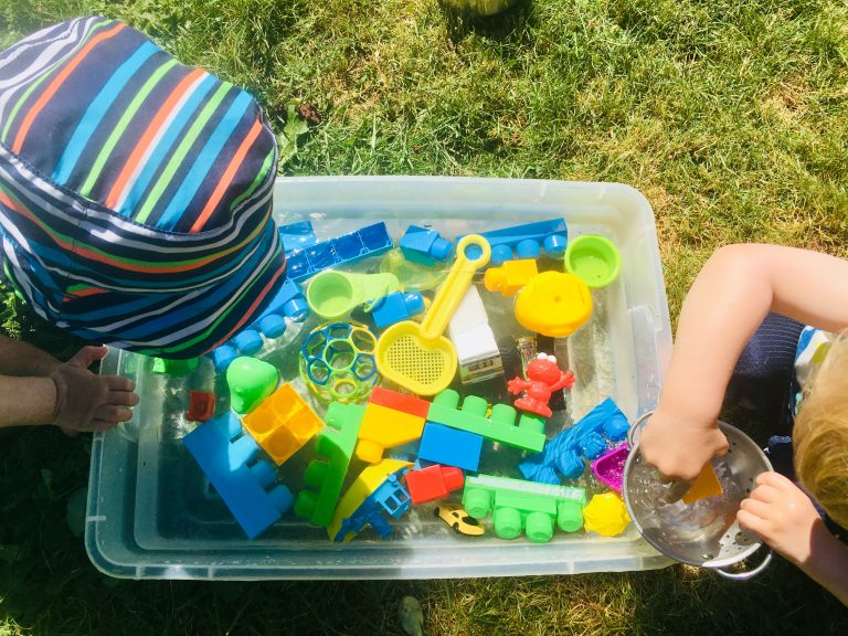 Sensory Bin With Toys And Water - Twin Mom Refreshed