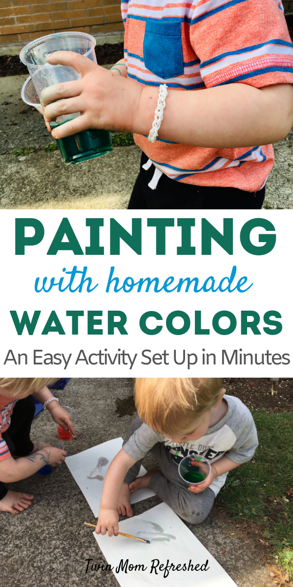 Toddler Painting With Water Activity - Twin Mom Refreshed