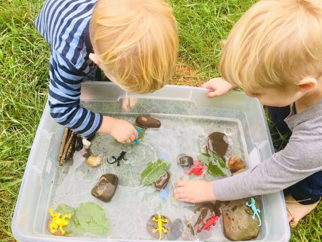 Swamp Sensory Bin For Toddlers - Twin Mom Refreshed