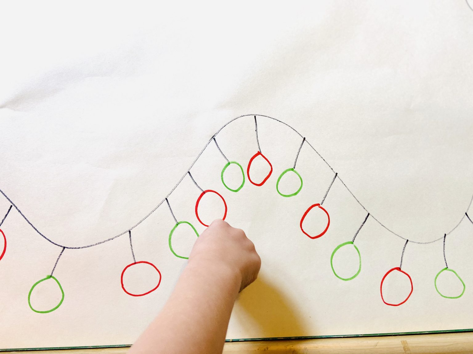 Christmas Light Pattern Activity - Twin Mom Refreshed